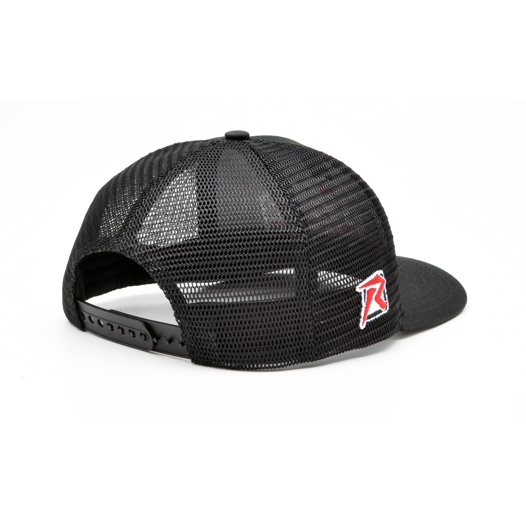 Risk Black on Black Patch Trucker Snapback Hat